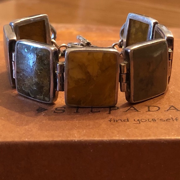 Silpada | Jewelry | Silpada Sterling Silver Pyrite Bronzite Jasper ...